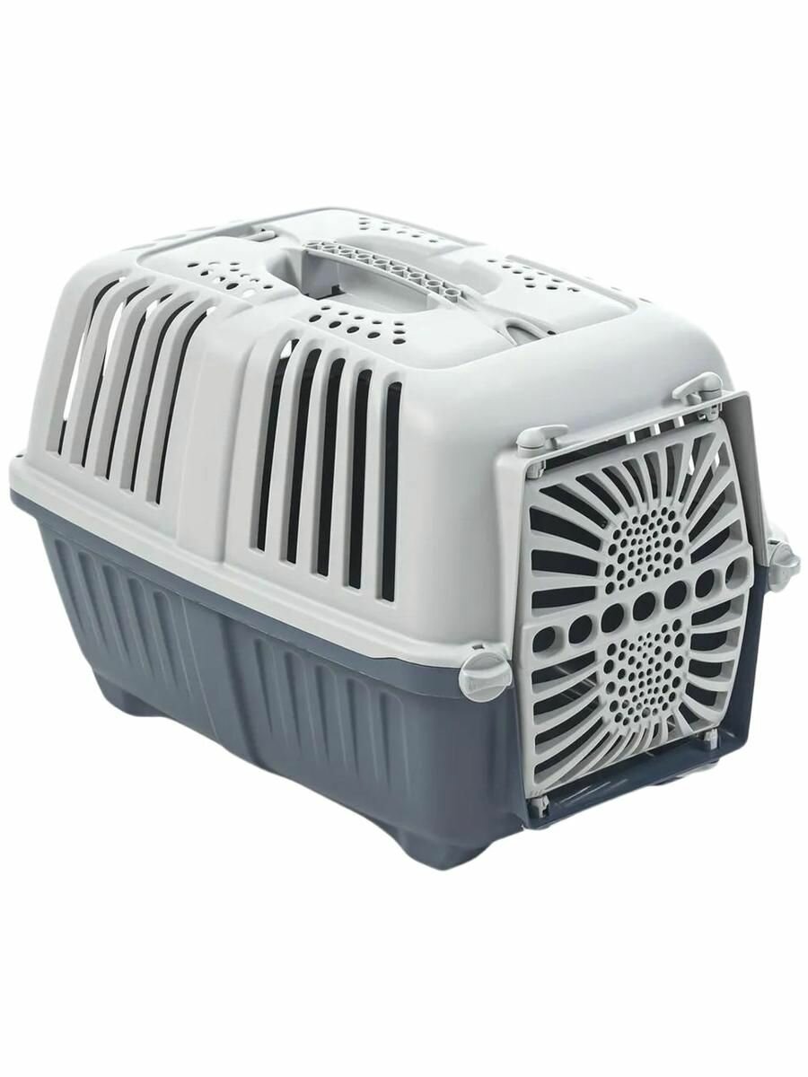 Переноска для маленьких собак и кошек до 5 кг Pratiko Beeztees, 48 х 31.5 х 33 см серый