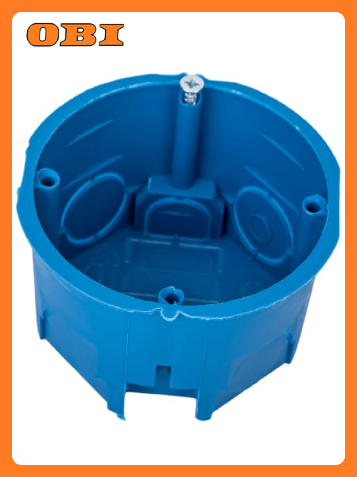 Установочная коробка IEK GENERICA, для сплошных стен, глубина 45 мм, синяя