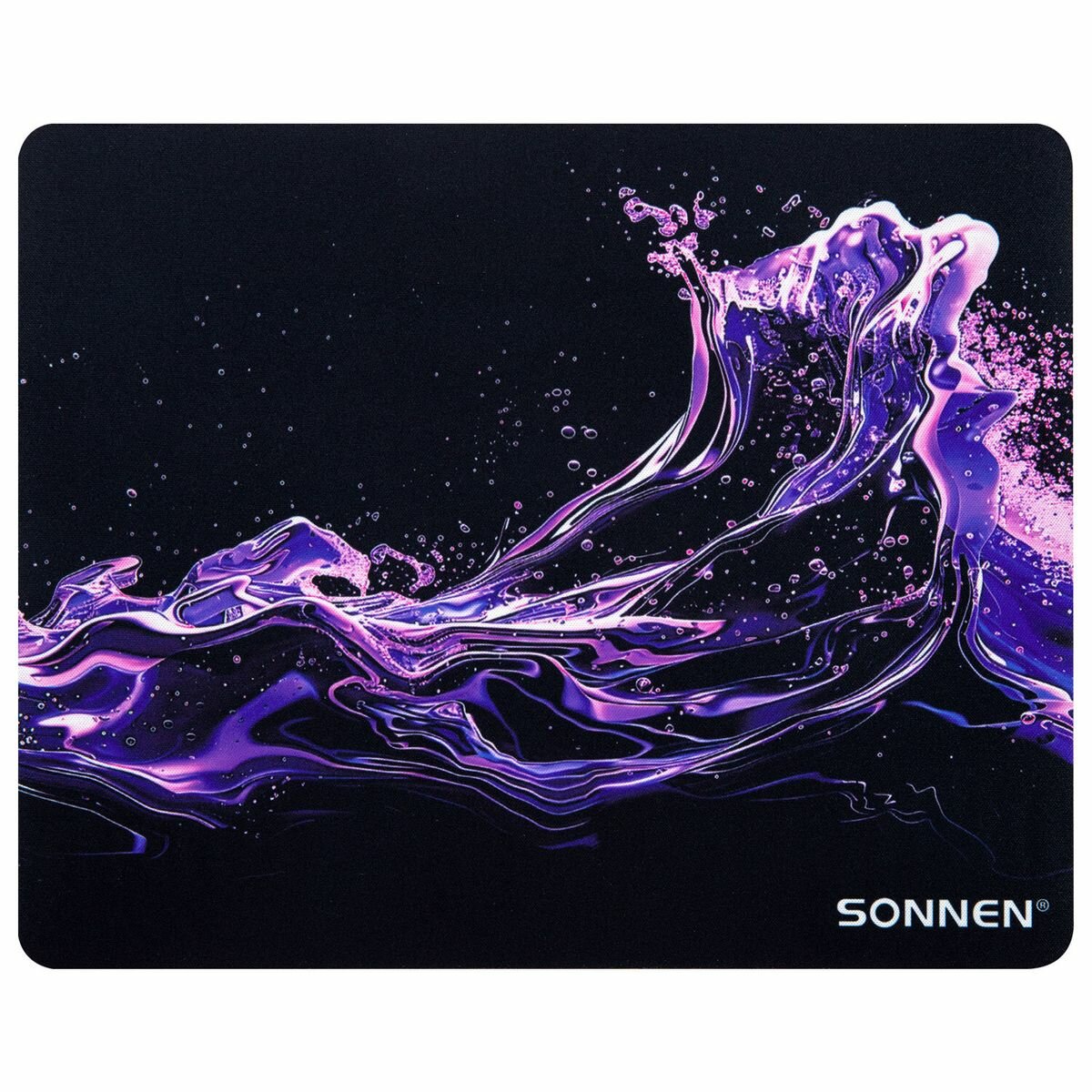 Коврик для мыши Sonnen NEON SPLASH резина + ткань, 250х200х2мм (513957), 10шт.