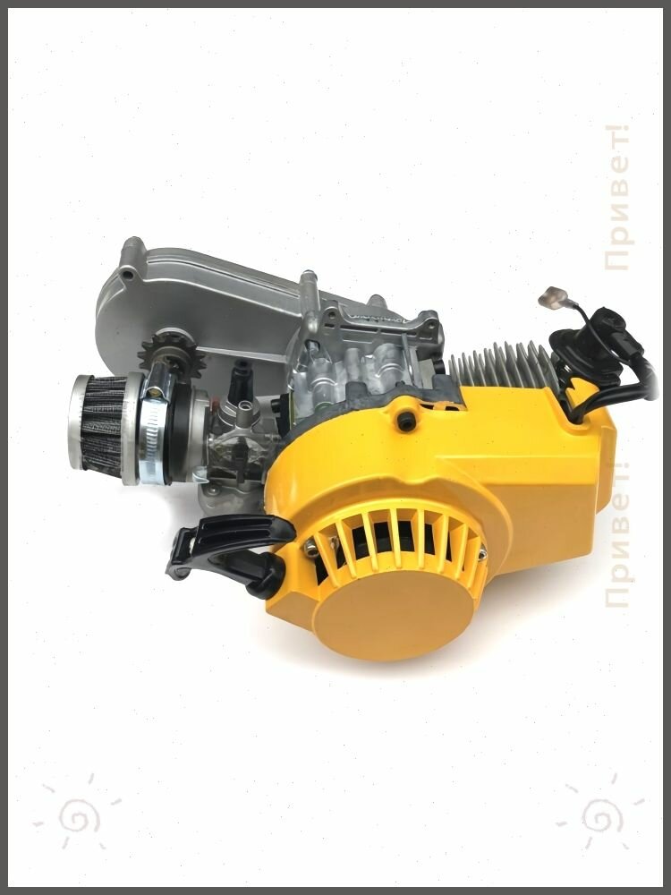 Бестселлер 2024: одноцилиндровый 2тактный мотор 49CC с воздушным охлаждением для питбайков, скутеров и минимотоциклов