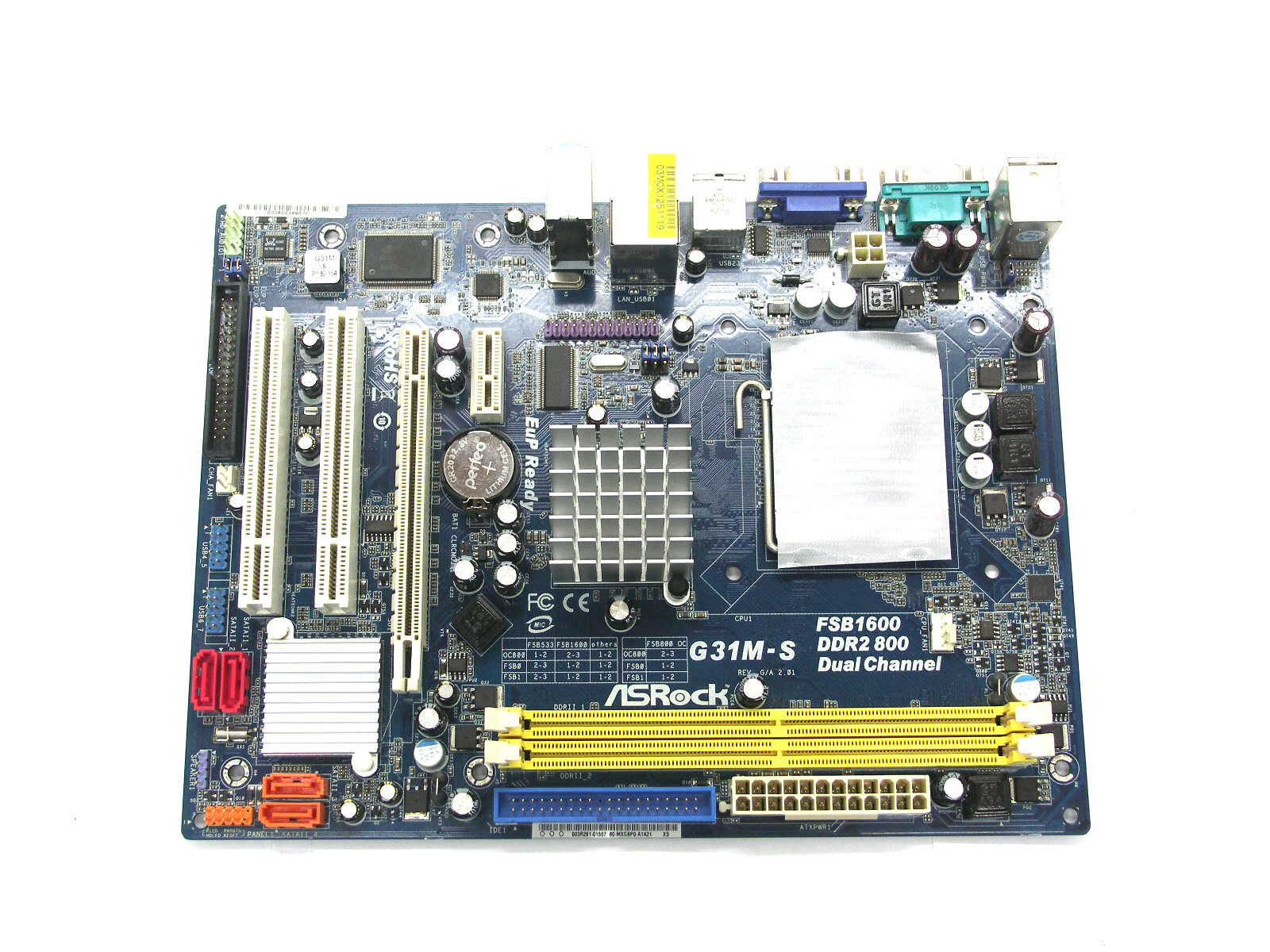 Материнская плата S-775 ASrock G31M-S REV. G/A 2.01 + CPU Pentium-4 (541) 3,2/1/800 SL9C6 + ОЗУ + задняя планка