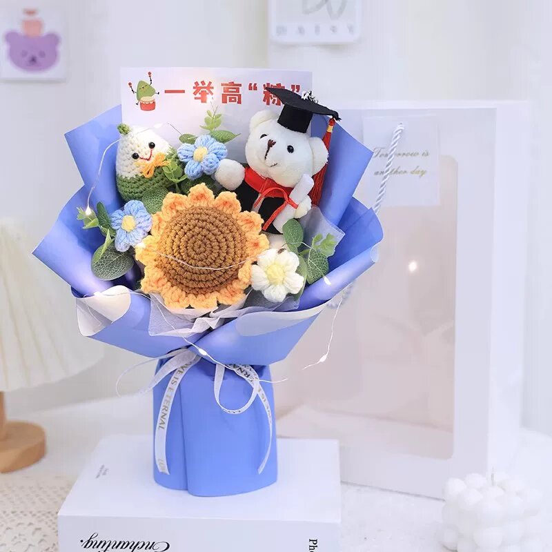 Подарочные куклы на выпускной в начальной школе и детском саду, детские букеты для мальчиков и девочек, плюшевые мишки,