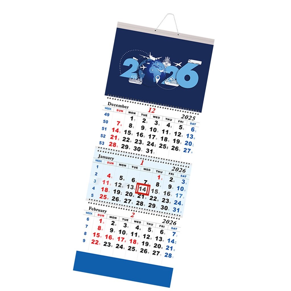 Календарь на 2026 год Идеально подходит для Учителей, Студентов, Менеджеров проектов, Работающих с Меняющимися Расписаниями