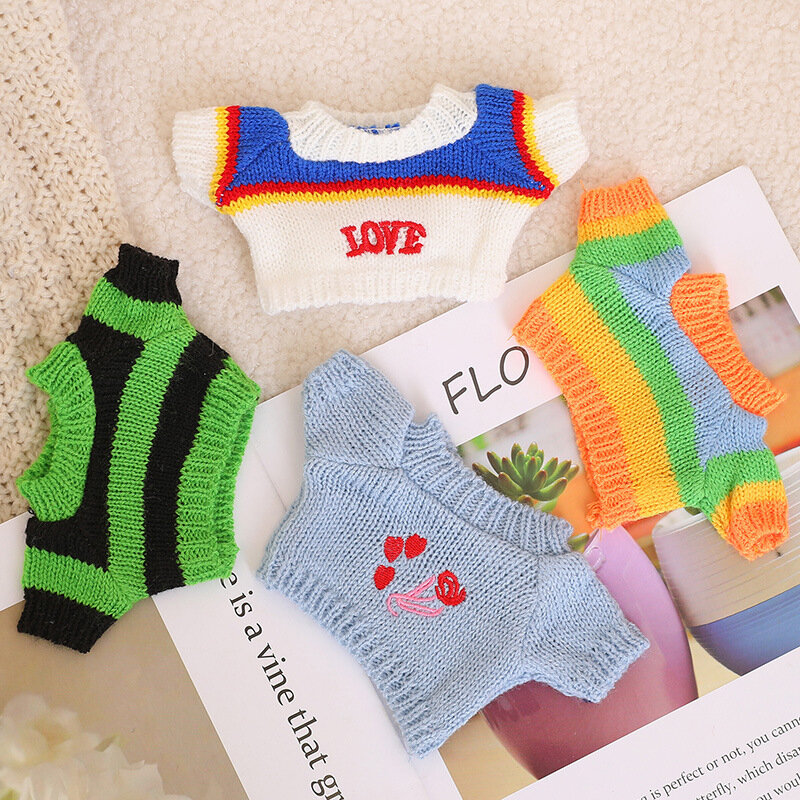 DIY вязаный кардиган для кукол 25-30 см, милый наряд для детских игрушек
