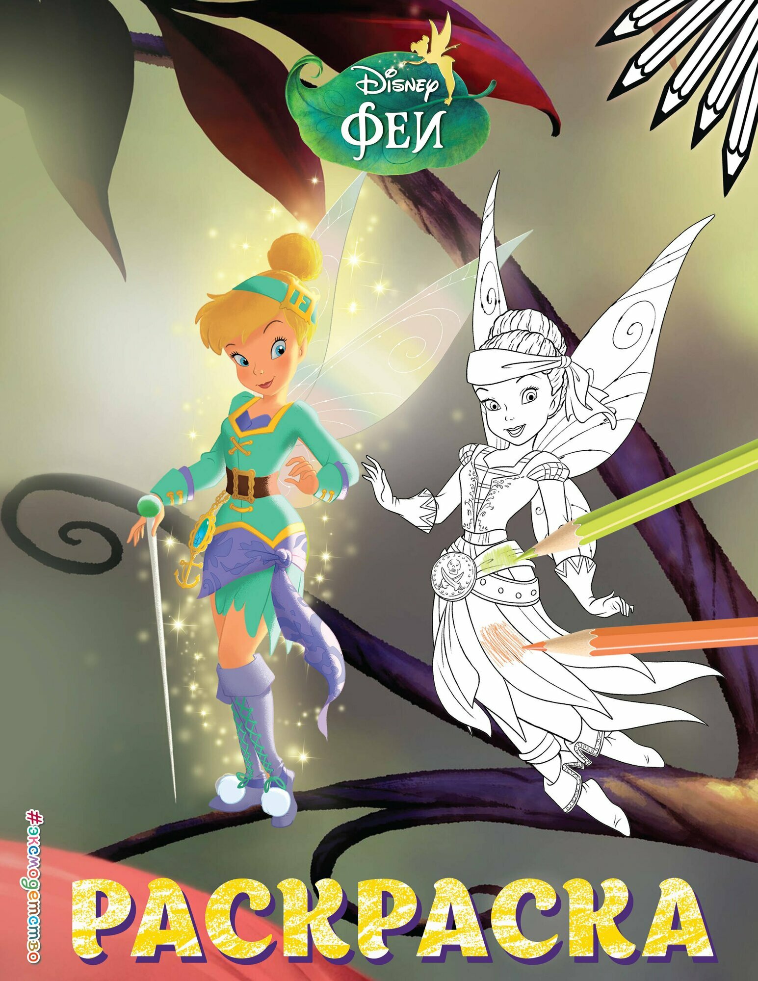 Феи. Раскраска № 14 (Динь-Динь и Иридесса)