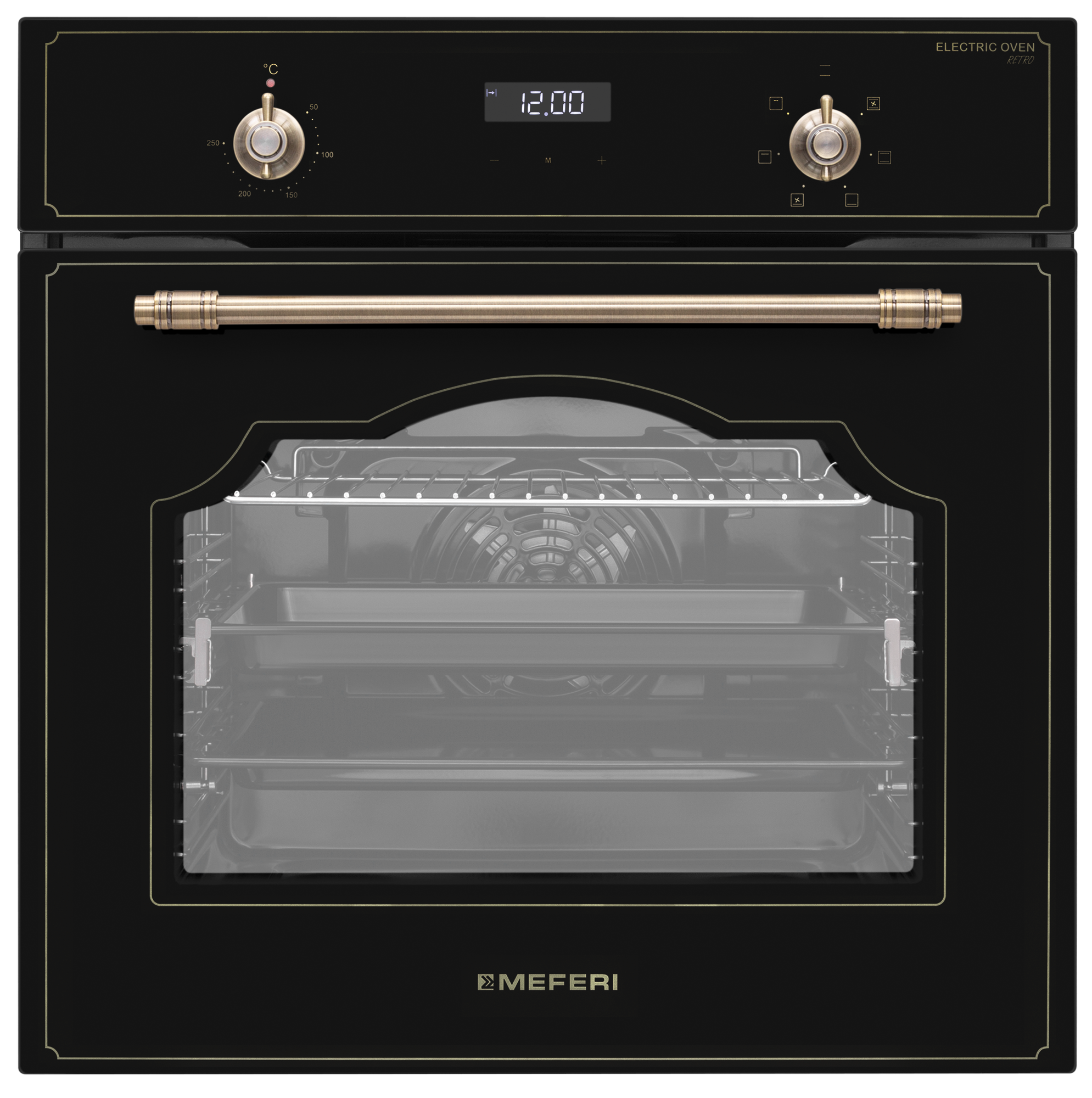 Духовой шкаф электрический MEFERI MEO606BK RETRO