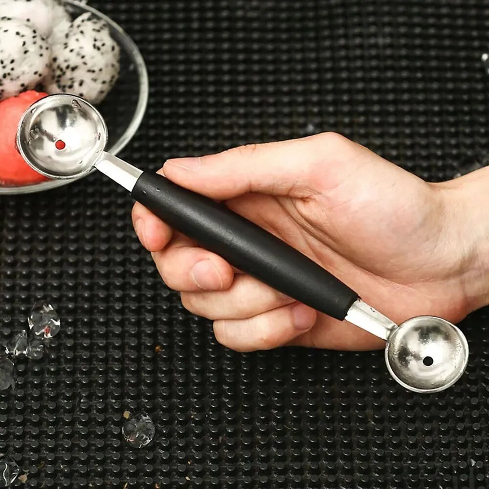 Ложка для мороженого "real ikea", нержавеющая сталь, черная, 1 шт