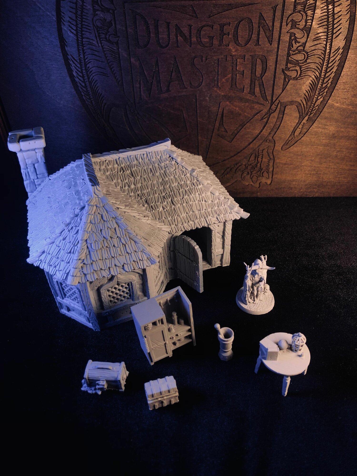 Набор террейна - обустроенный дом - Террейн - Миниатюра для настольных игр DnD, ДнД, Dungeons & Dragons, Pathfinder.