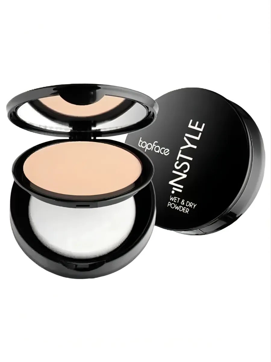 Пудра Topface Instyle Wet & Dry Powder Компактная для мокрого (влажного) и сухого нанесения SPF15, 004
