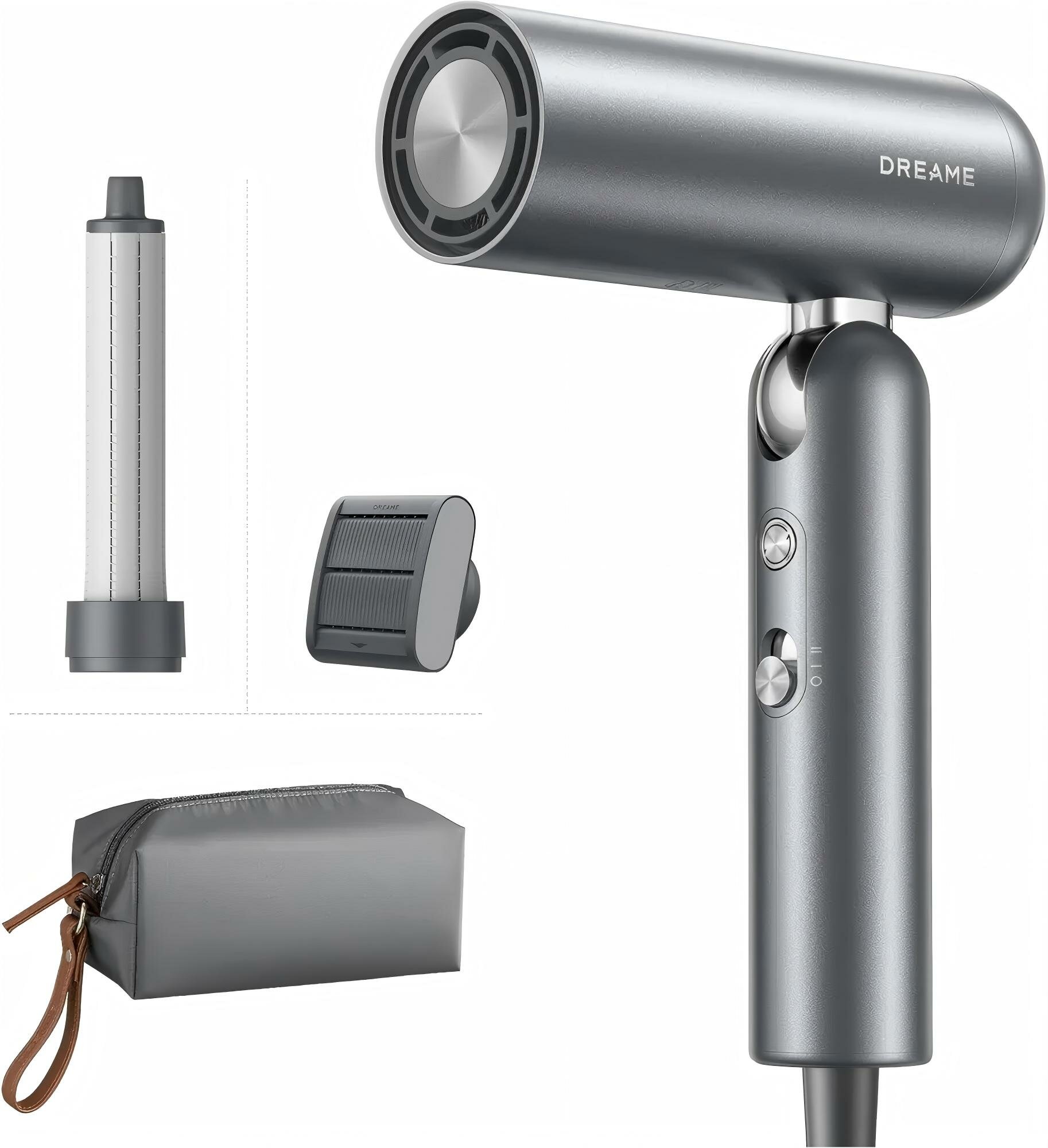 Dreame Фен для волос P10 Pocket Pure 1300 Вт, кол-во насадок 2, золотой