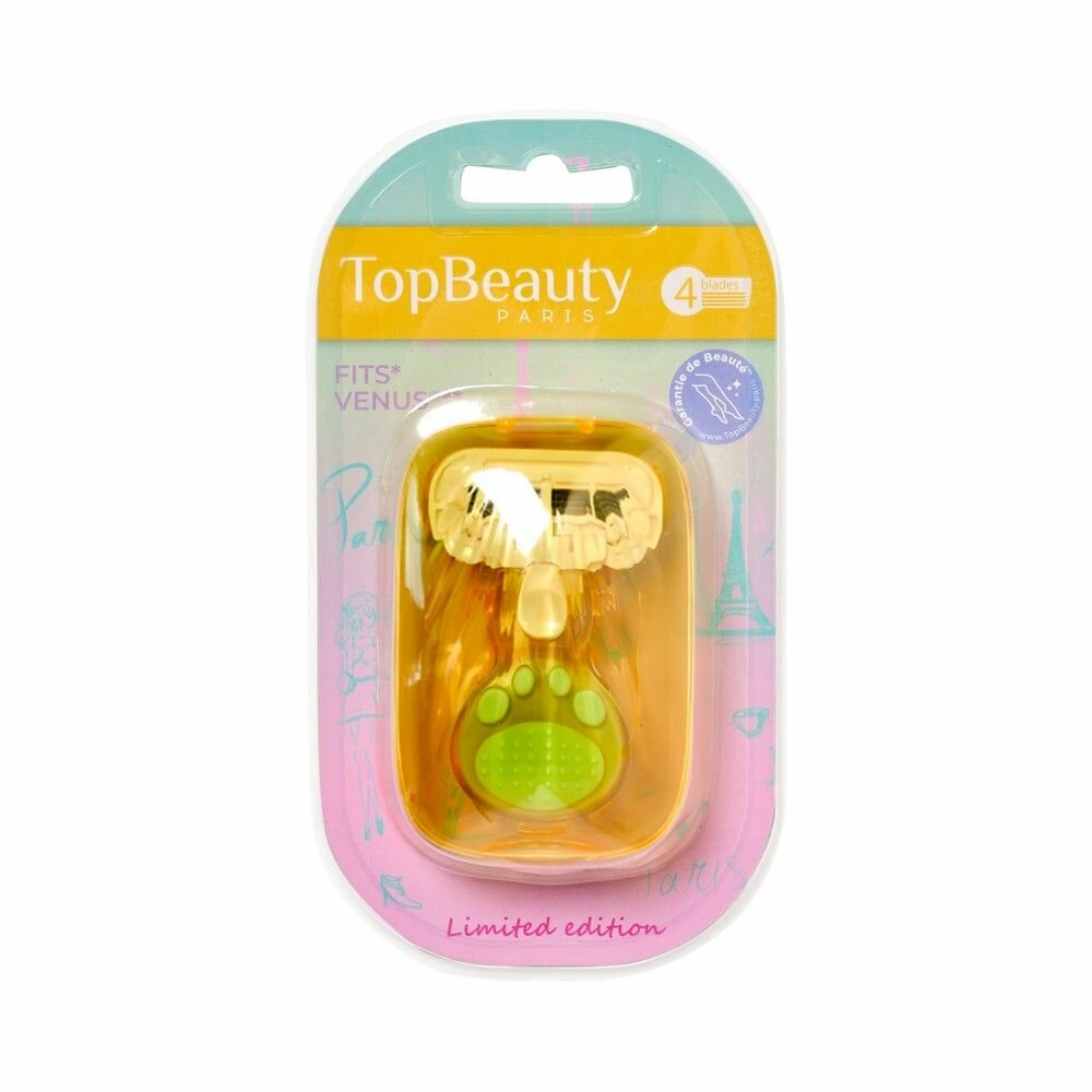 Женский станок Top Beauty Paris 4 лезвия + 1 сменная кассета