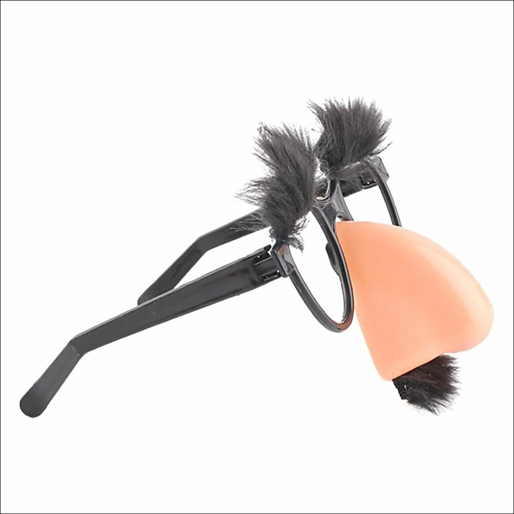 Очки для носа, с эффектом увеличения носа и усов, камуфляжный дизайн, чёрные