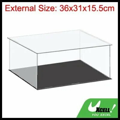 134516 Прозрачный акриловый бокс для коллекций, 36x31x15.5 см, защита от пыли, для поделок и коллекций