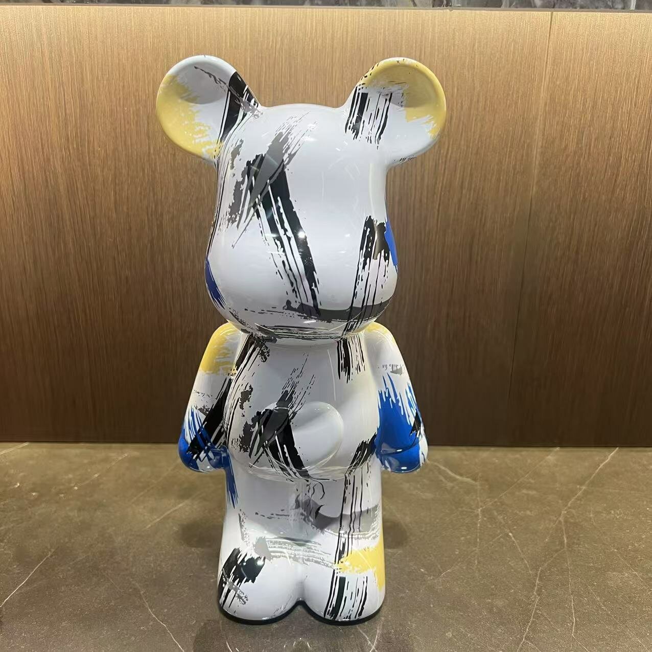 Украшение детской комнаты с медвежонком, интернет-знаменитость, светлый роскошный ТВ-шкаф, винный шкаф, фигурка мультяшного жестокого медведя, маленькая кукла