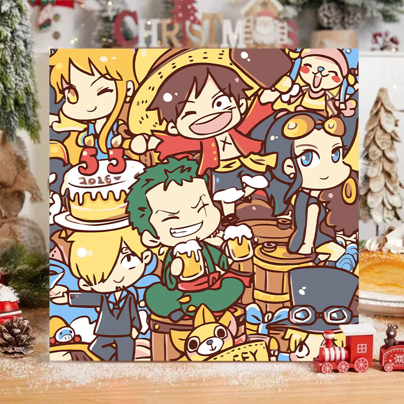 Цифровая картина маслом по мотивам аниме One Piece, раскраска своими руками, Луффи и Зоро, декоративная картина маслом.