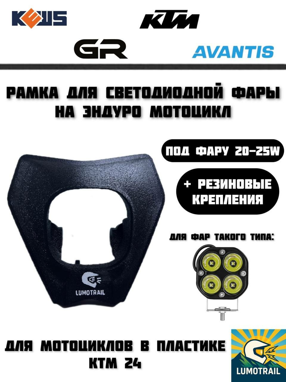 Рамка для фары Эндуро Мотоцикла KTM 24, KTM TBI