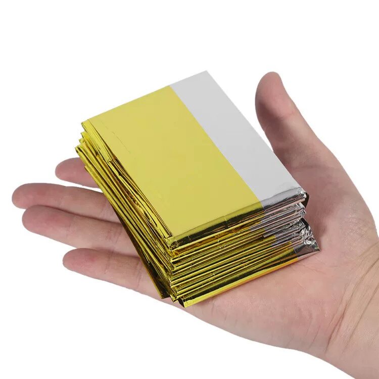 Алюминиевое спасательное одеяло для путешествий на открытом воздухе, одеяло для выживания, термоодеяло, аварийный