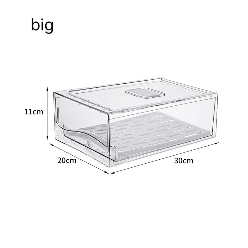 Холодильник для продуктов, прозрачный ящик для хранения свежести, стопка для фруктов, овощей и мяса, инструмент для подготовки на кухне