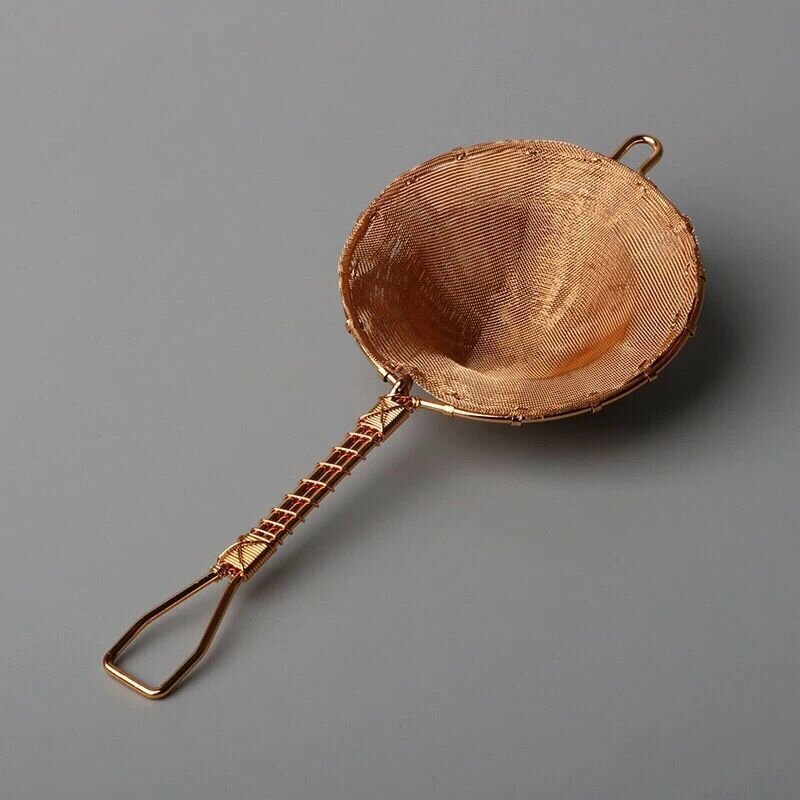 Горячая продажа японского стиля чайного ситечка, чистый медный фильтр для чая, ручная работа, золотая сетка, серебряные аксессуары для чайного сервиза, фильтр для чайных листьев, сепаратор для чая
