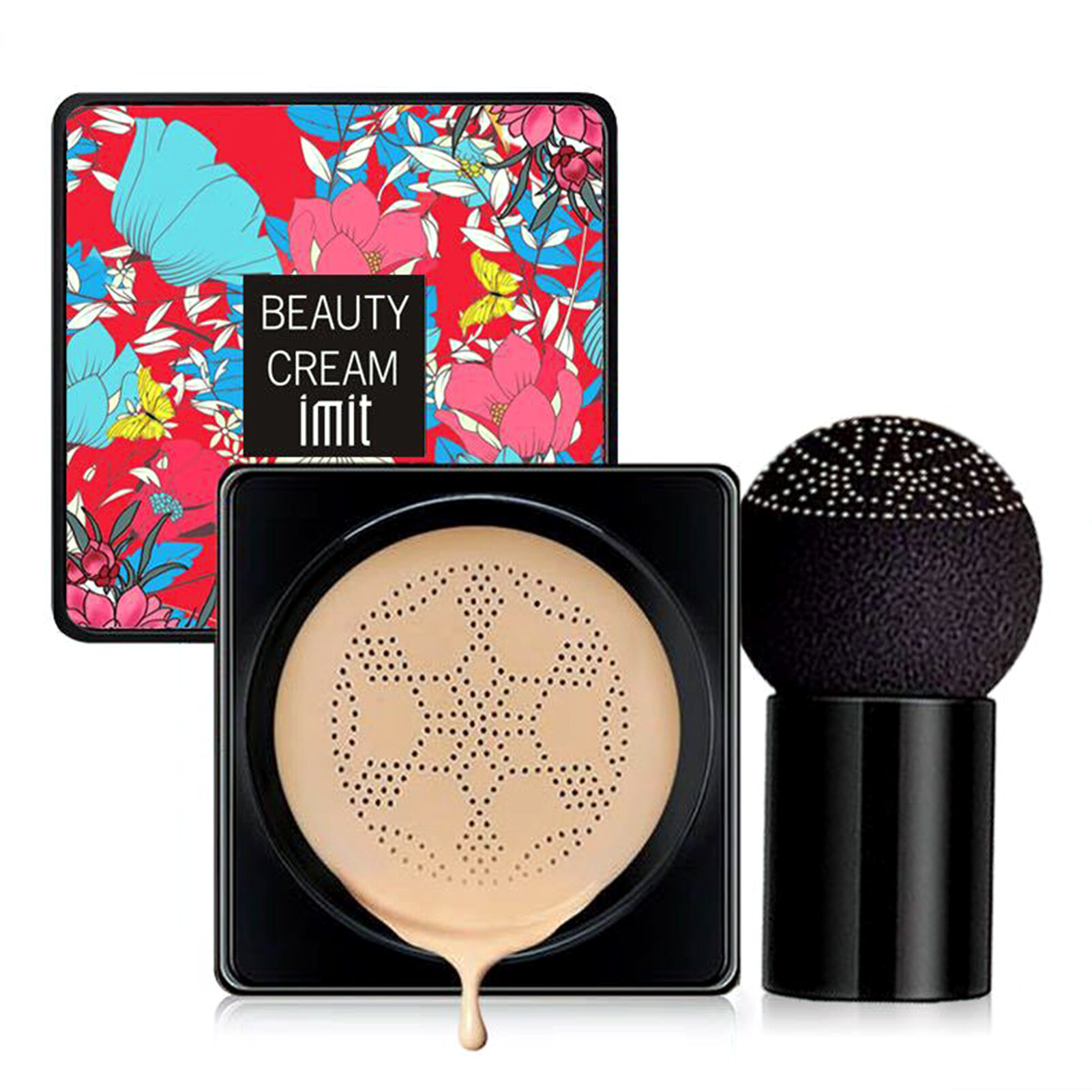 BB C-ream Primer 20g с дизайном гриба P-owder Puff Concealer Макияж Foundation Увлажняющий тонированный увлажняющий крем с длительным эффектом Контроль жирного блеска Осветление тона кожи