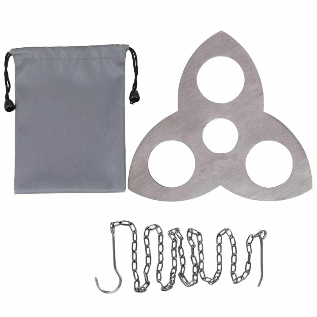 Кемпинговая тренога с регулируемой цепью, превращающая ветку в костровую подставку, - Клевер