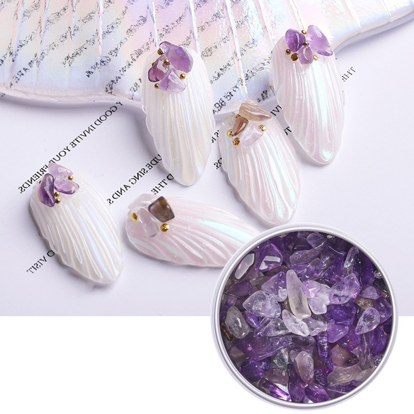 Натуральное морское украшение для ногтей 3D-шарм, декор для ногтей, кристальные натуральные камешки, украшения для ногтей DIY, инструменты для маникюра, деколи для ногтей, материалы для маникюра, поделки DIY