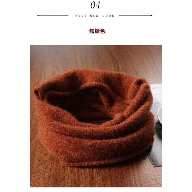 Осень-зима, чистый шерстяной накидка для мужчин и женщин, теплая и защищающая от холода, защита шеи, универсальная вязаная накидка в корейском стиле для женщин