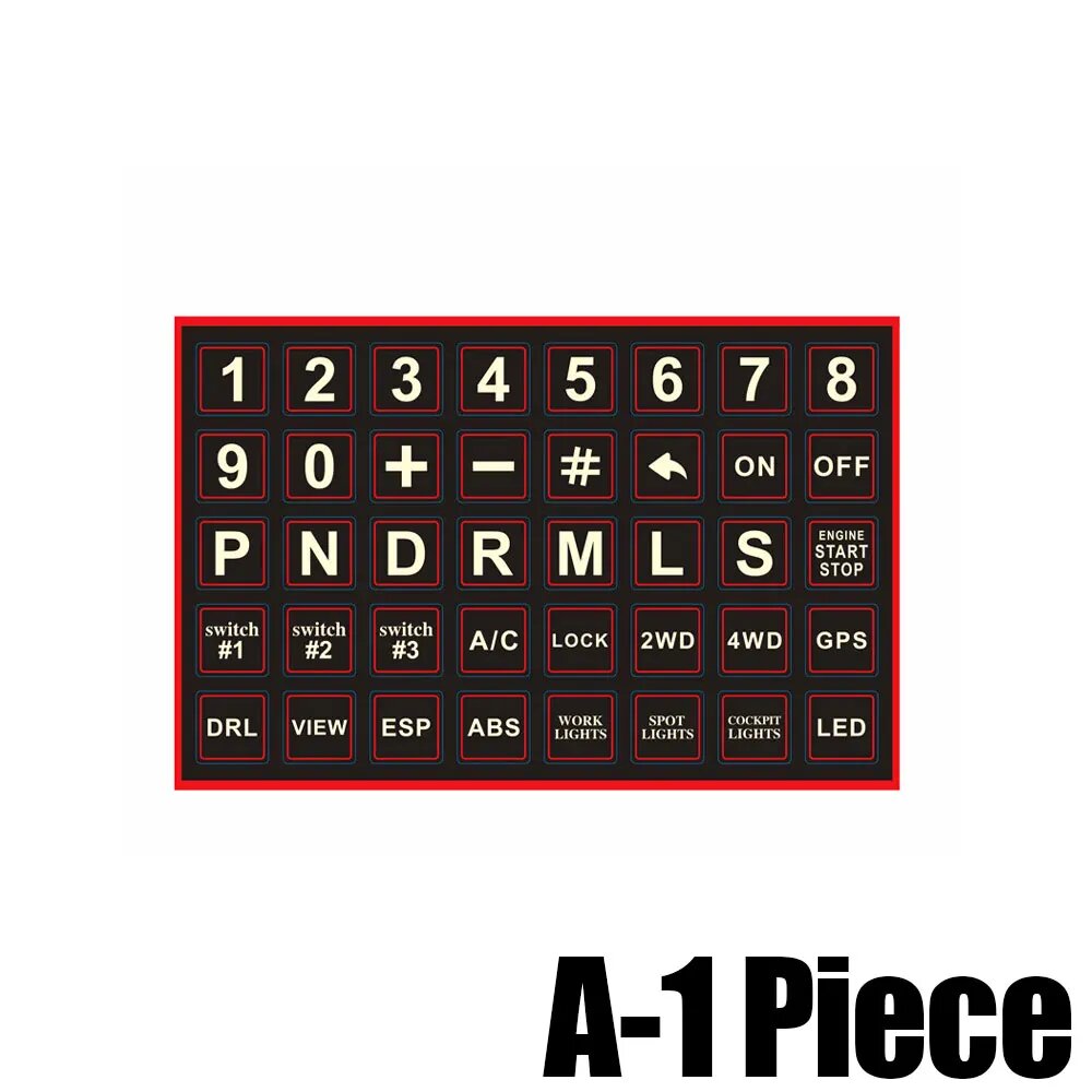 Панель управления автомобиля, этикетка кондиционера, наклейка, флуоресцентный зеленый авто A