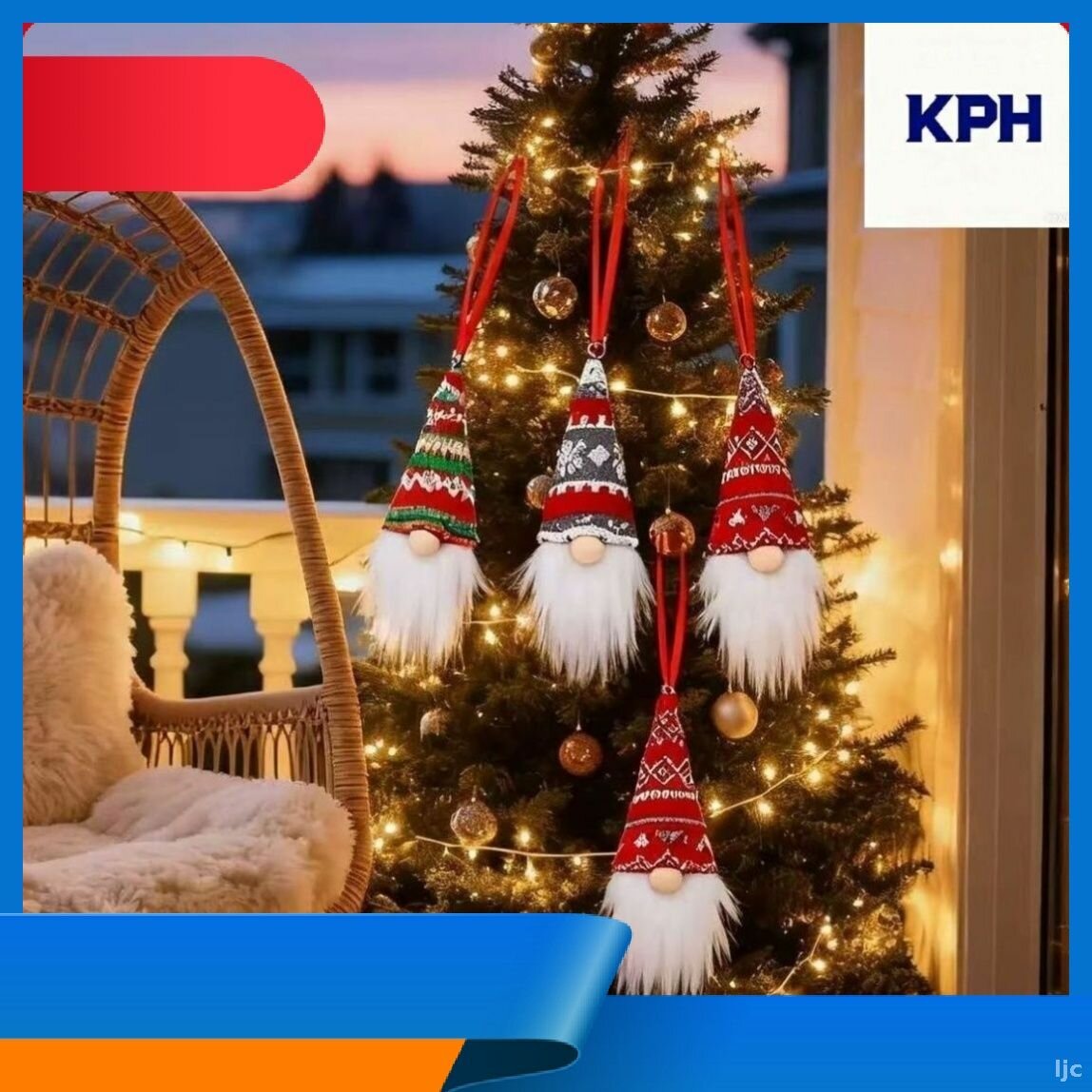 Эксклюзивный рождественский комплект из трех плюшевых подвесок-0054