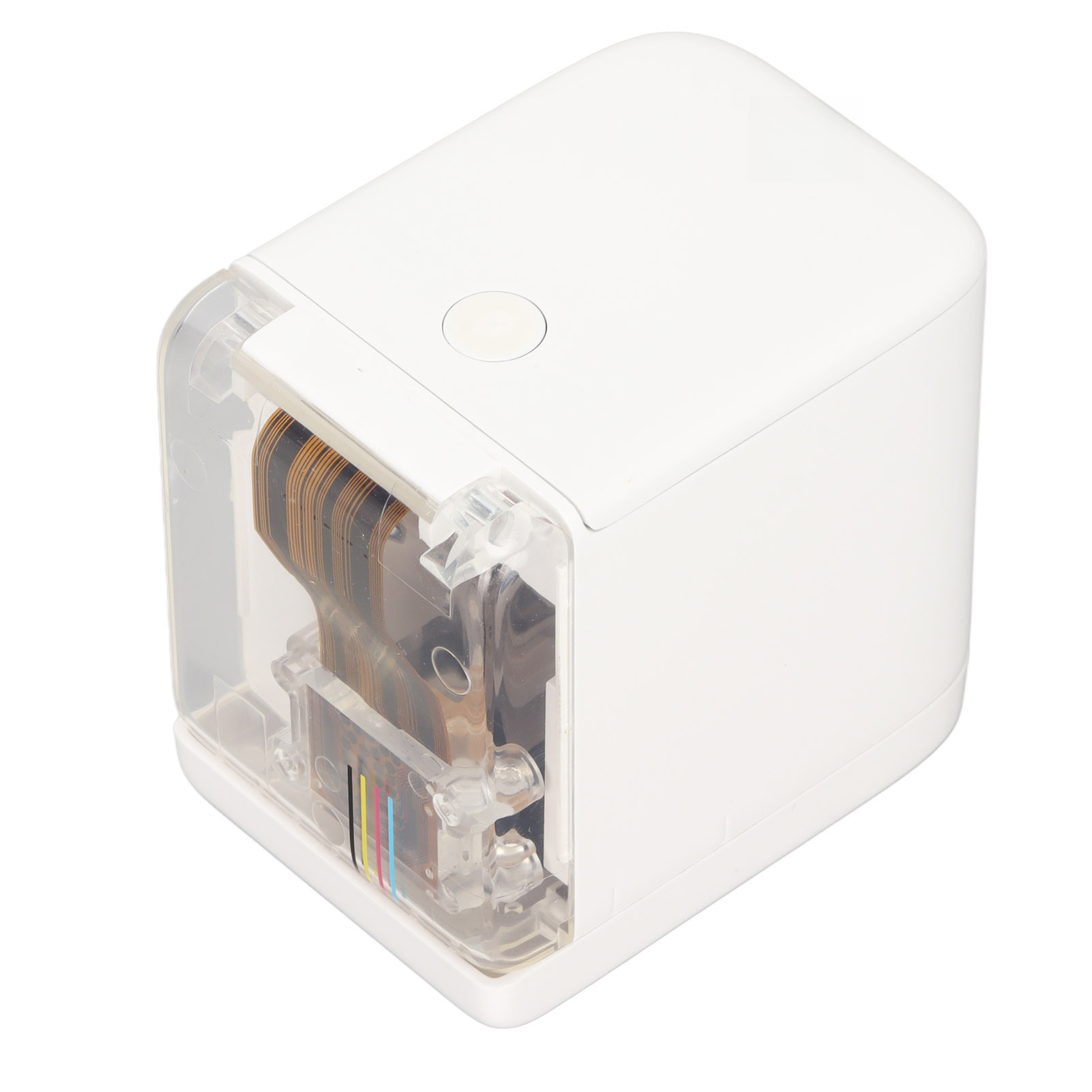 Ручной принтер цветной печати 1200dpi WiFi USB Type C для пластика ткани металла, ABS белый, встроенная батарея 750mAh, оптический датчик, технология трехцветной термопусковая струйная печать, капли чернил 6.4pl HDW 3pl LDW, высота печати 14.2875мм