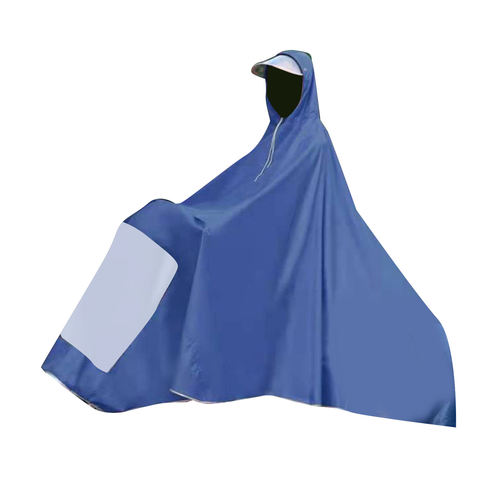 Мотоциклетный дождевик, велопончо, водонепроницаемая накидка для скутера для мужчин и женщин, оксфордская ткань без светоотражателя, темно-синяя, размер 4XL, утолщенная.