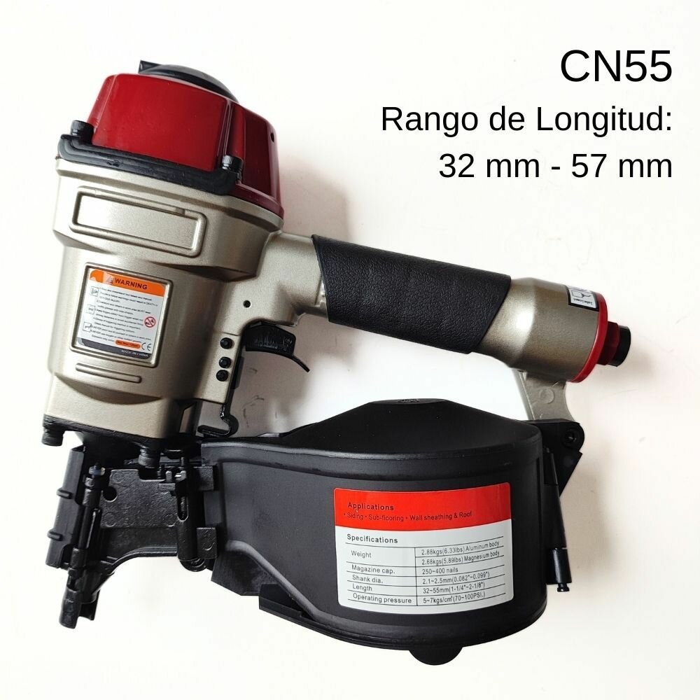 CN55 Coil Nailer - Мощный и Компактный Инструмент для Быстрого Забивания 15 Проволочных Сварных Гвоздей, Идеален для Сборки Поддонов и Установки Заборов