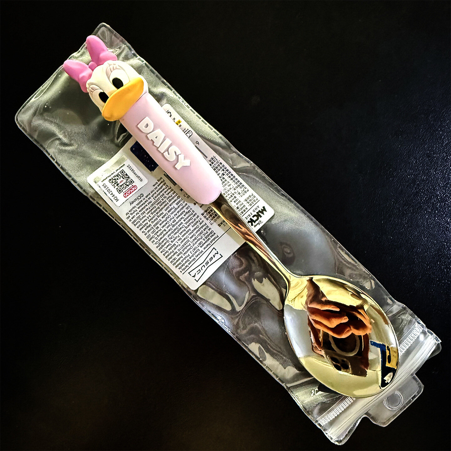 Силиконовая голова ложки и вилки Disney Winnie, нержавеющая сталь, детская ложка и вилка, фруктовая вилка, новая продукция, оптовая продажа ложек