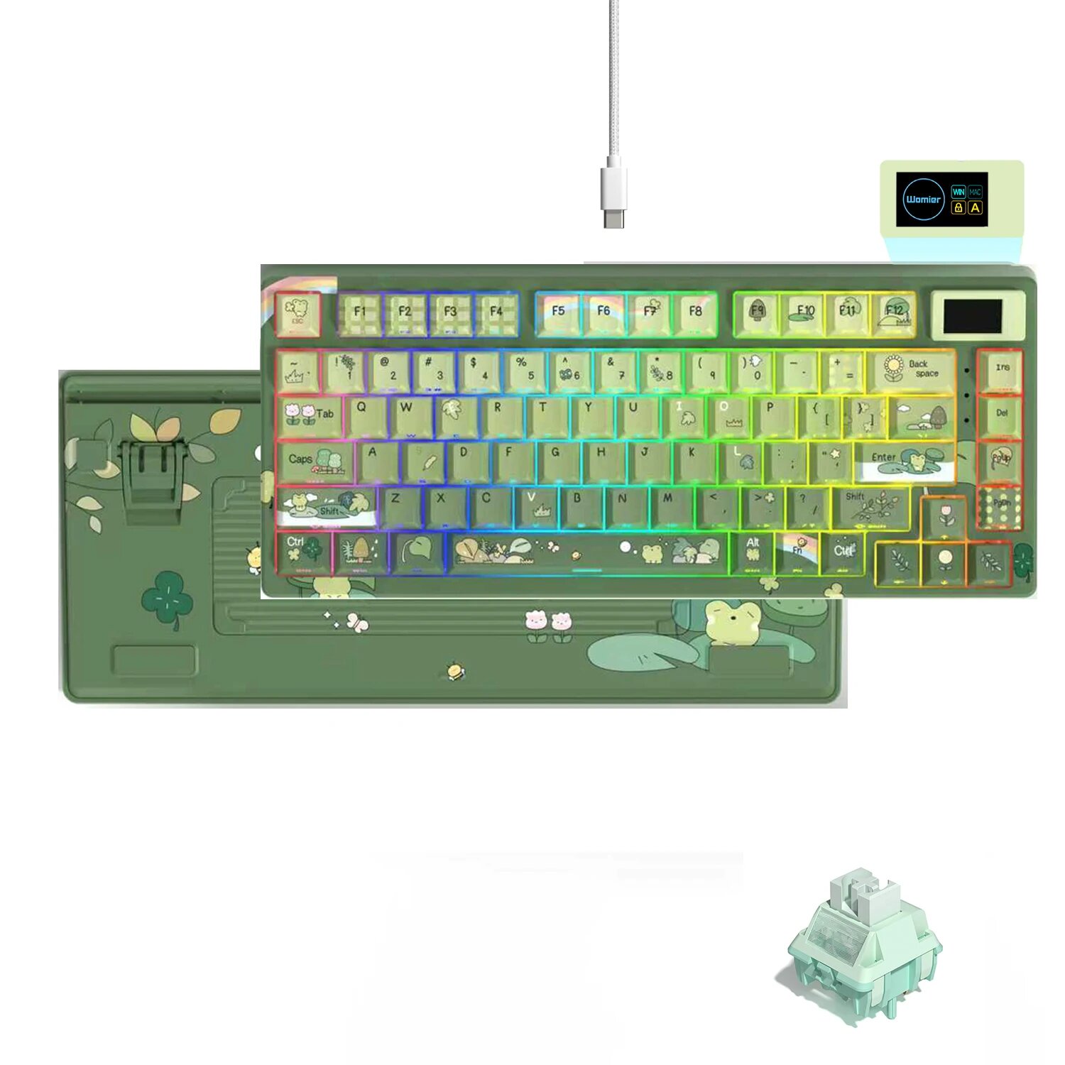 Womier S-K80 75% механическая геймерская клавиатура green