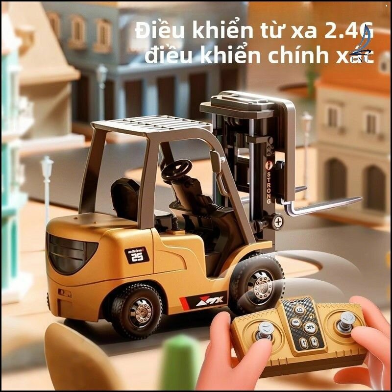 Мини-погрузчик с дистанционным управлением из сплава, настольный, для подъёма грузов, радиоуправляемый, инженерный, маленький автомобиль, детский, для мальчиков, игрушечный штабелер