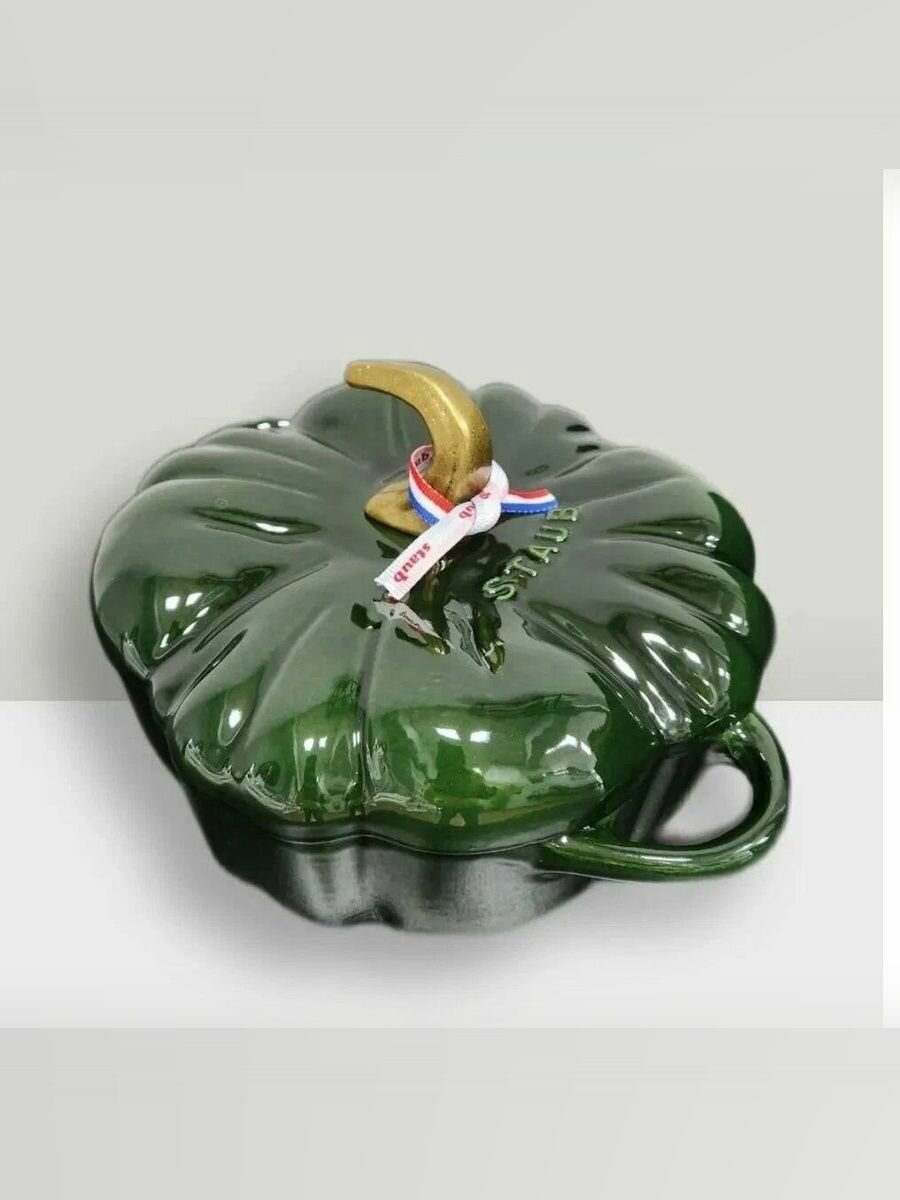 Кокот Staub Тыква, чугун, 24 см, 3,45 л, антипригарный, зеленый