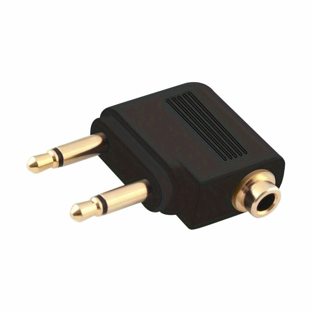 Аудиоконвертер для авиационных наушников-Модель с черным позолоченным покрытием