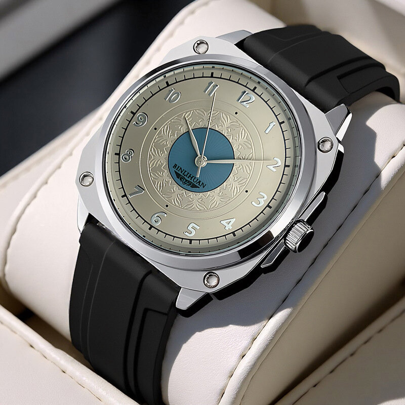 Style Мужские часы Модные минималистичные Кварцевые кожаный ремешок