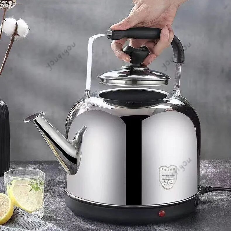 Электрический чайник DFQ5, с автоматическим подогревом, 5 литров R I, серебристый, черный