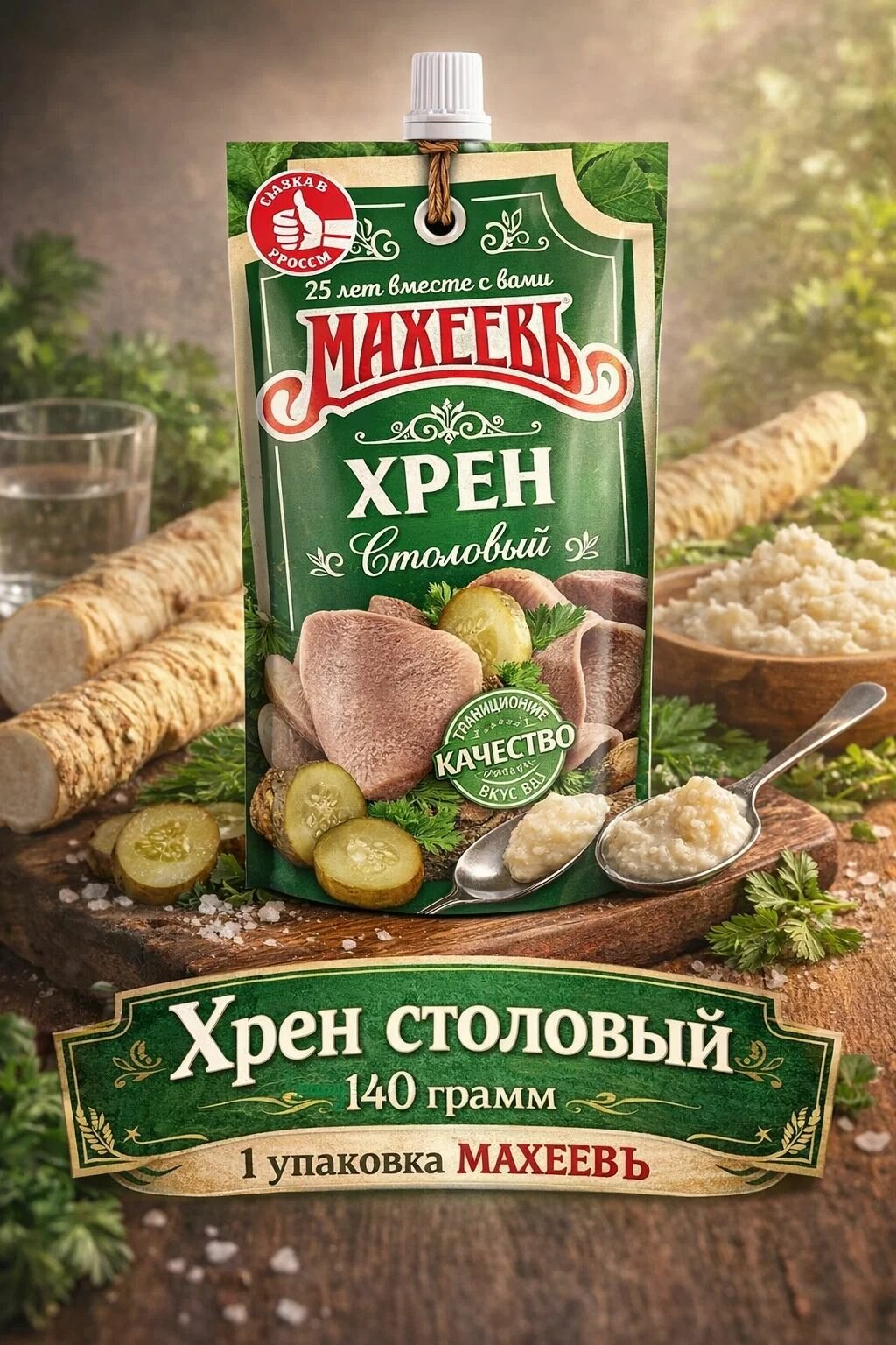 Хрен столовый 140 грамм 1 упаковка махеевъ