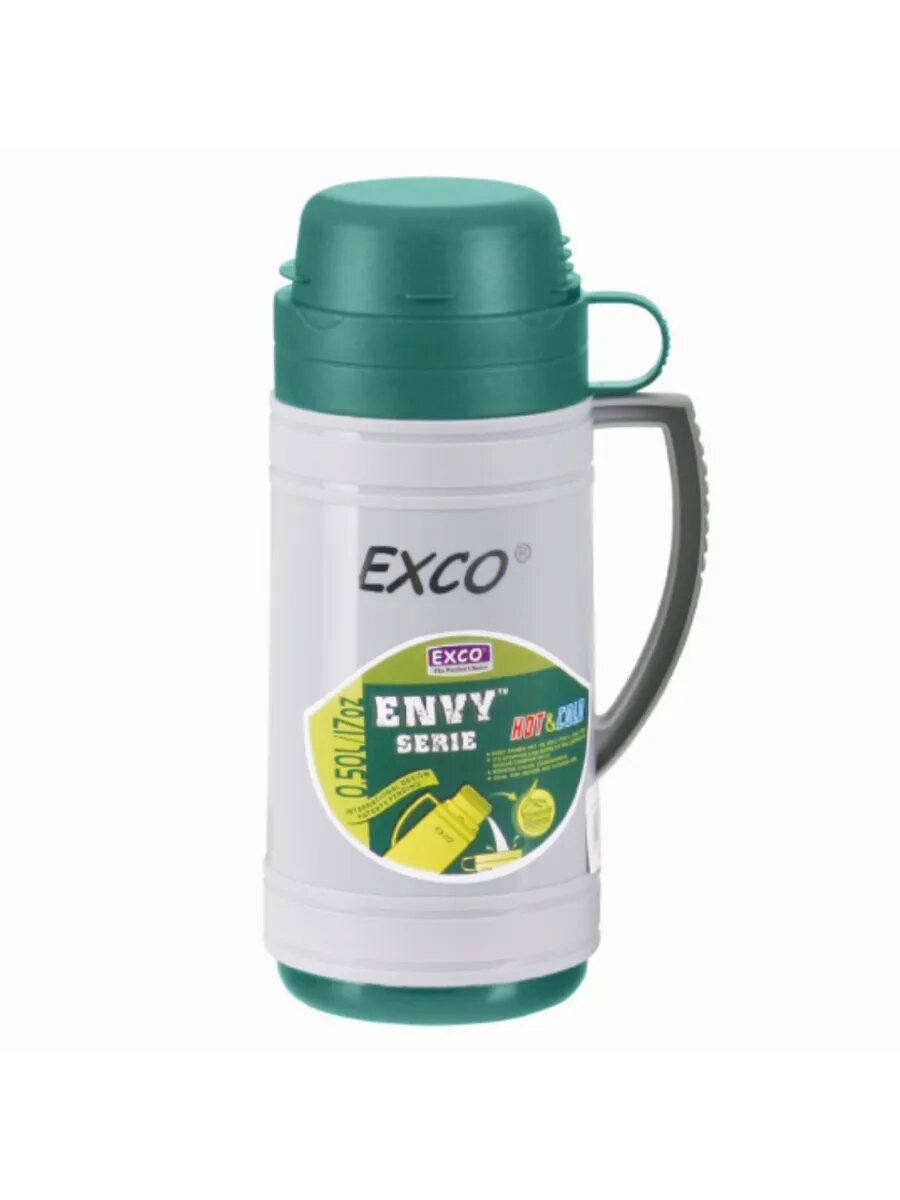 Термос для чая с узким горлом, стеклянная колба 1.8л