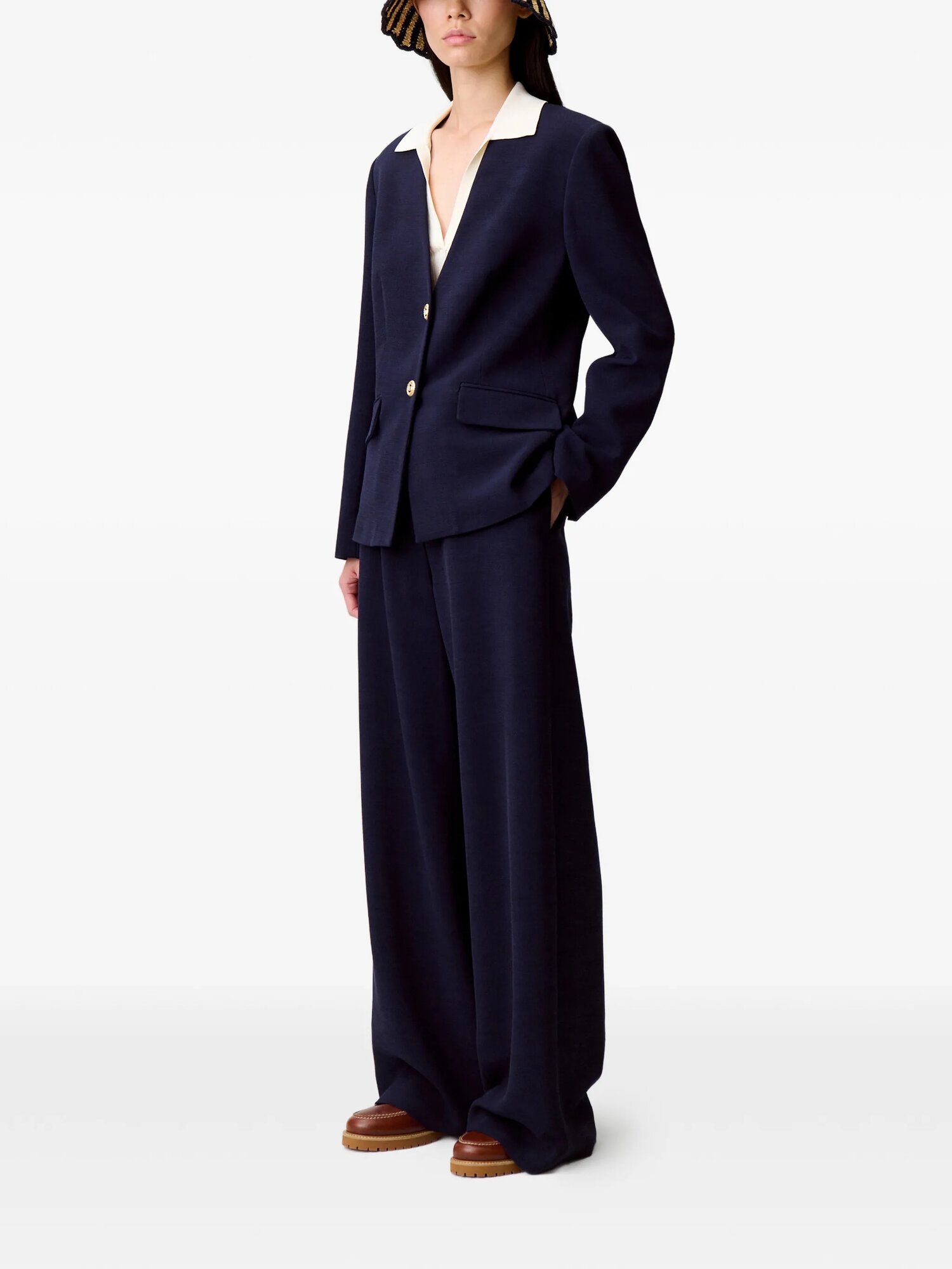 Пиджак CLAUDIE PIERLOT Anchor button blazer, размер 34, blue — фото 1