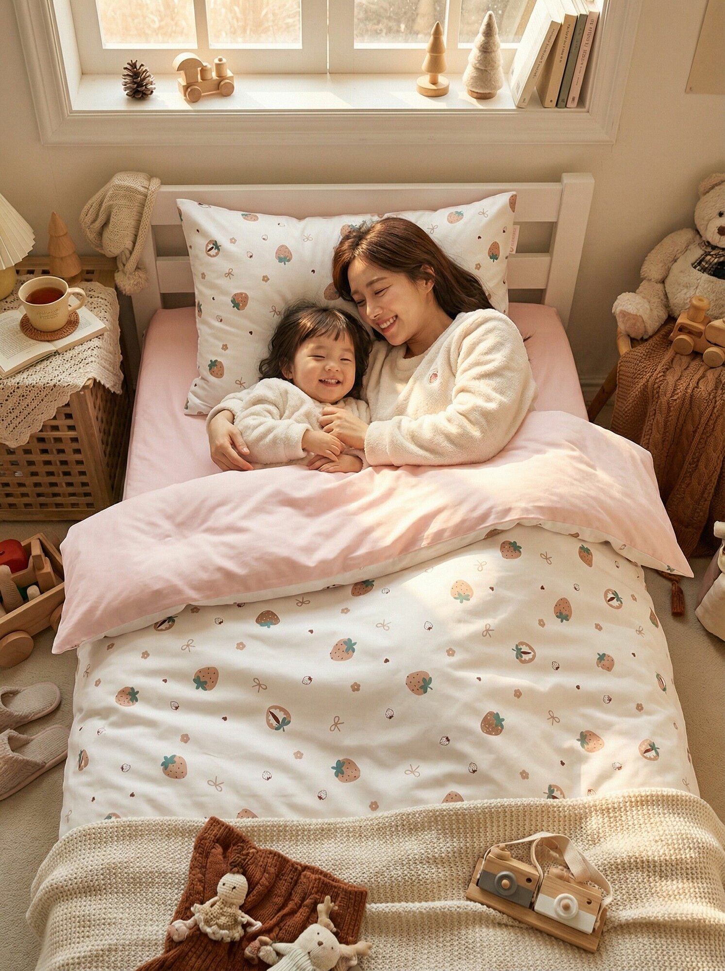 COROCOCO Постельное белье детское Ягодка с простыней 140х70