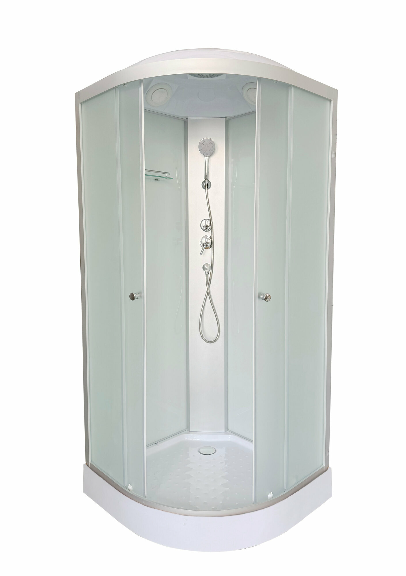 Душевая кабина DTO с крышей, низкий поддон, матовое стекло, 90х90х215 см, серия LM
