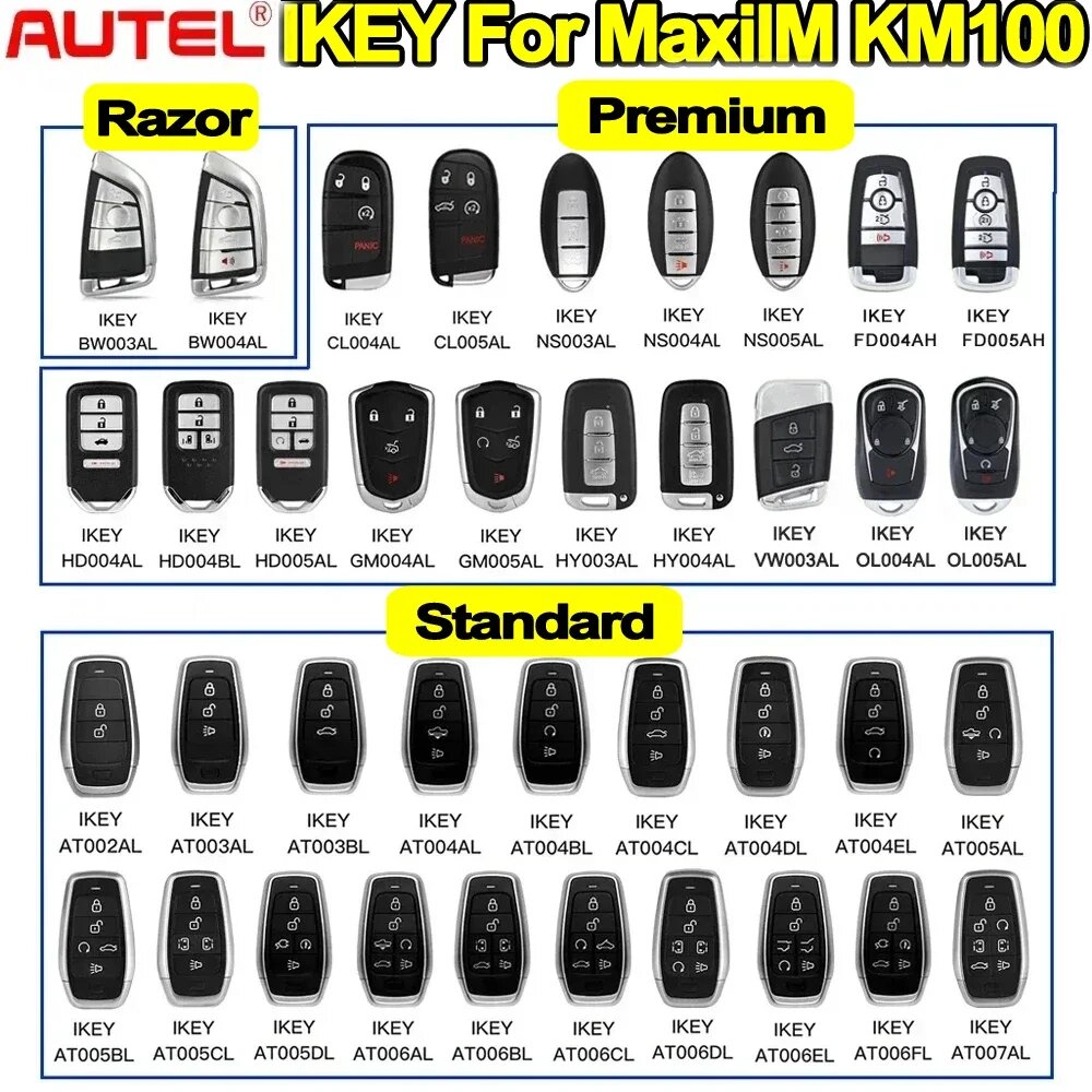 Смарт-ключ AUTEL IKEY 05 черный, 5 кнопок