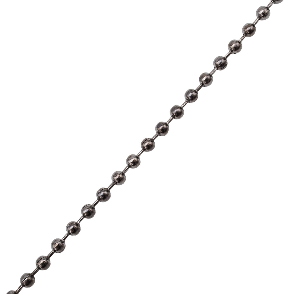 Цепочка декоративная шариковая Айрис, металл, 3,2мм*45,72м (черное серебро)