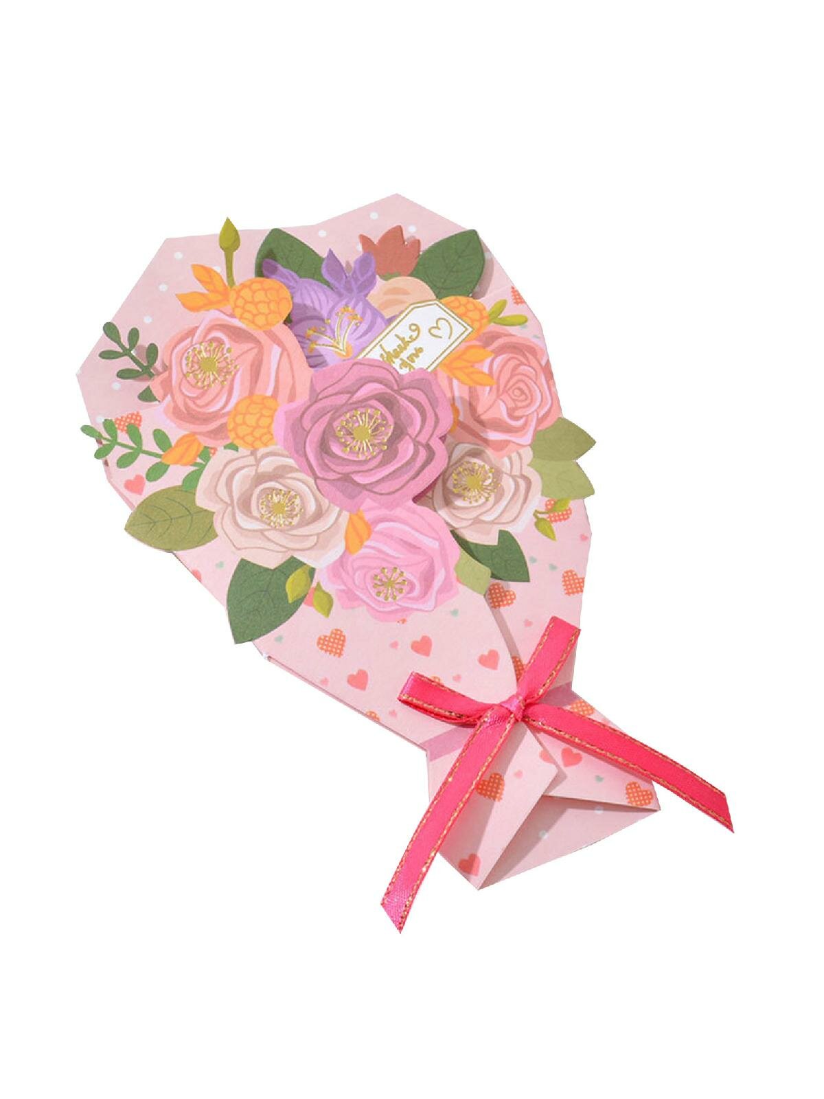 Поздравительная открытка с конвертом 3D Красочные Букетные открытки Креативная Фестивальная открытка