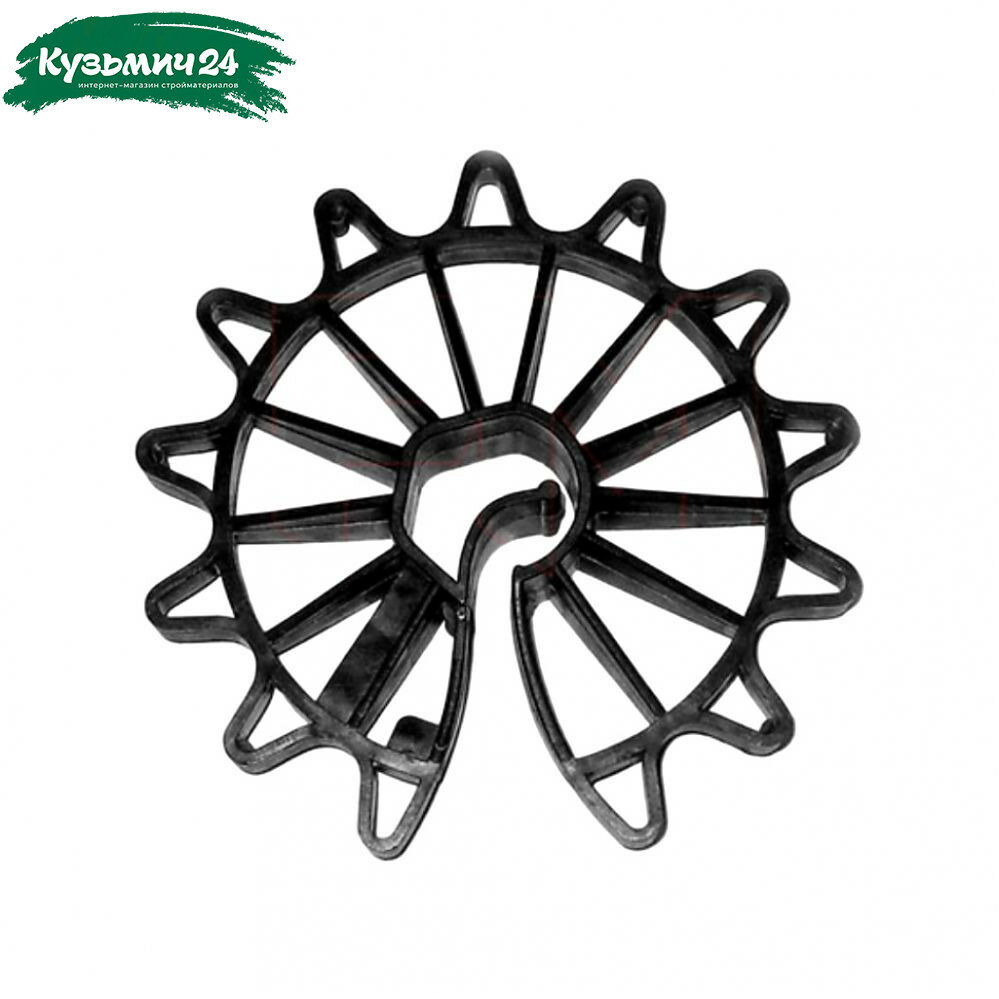 Фиксатор арматуры Звездочка, 40 мм, от 6 до 25 мм, полипропилен, черный
