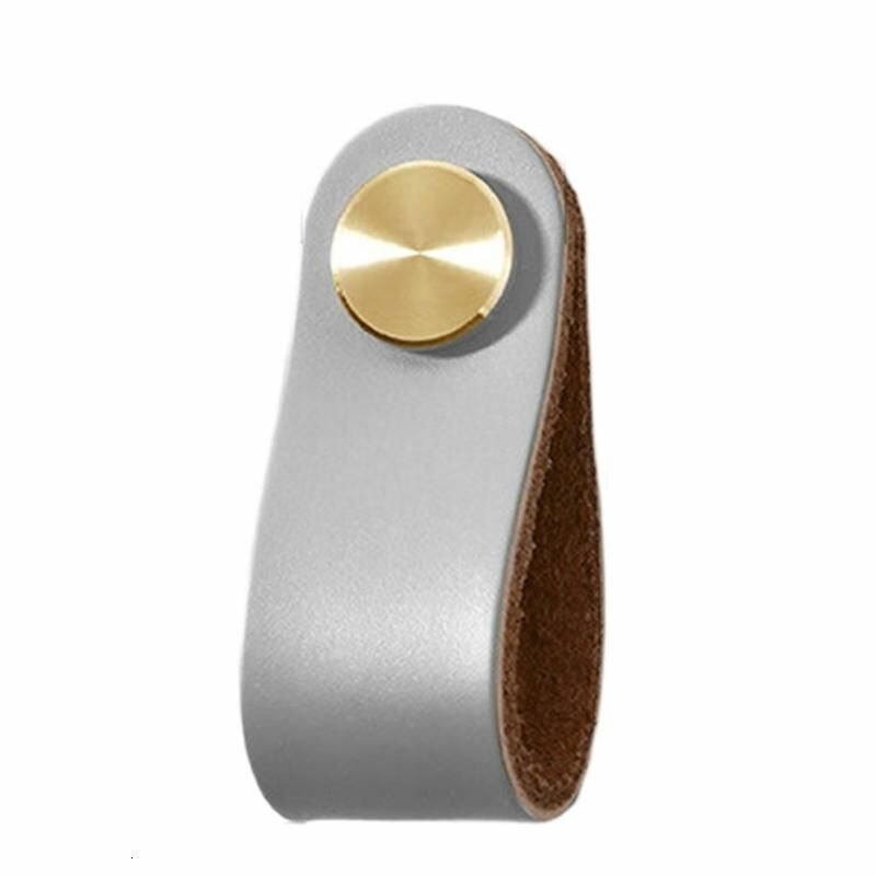 Кожаные ручки для ящиков и шкафов, Серый