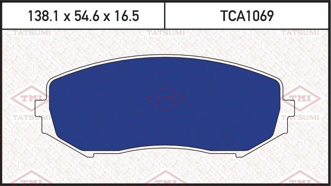 Колодки тормозные TATSUMI дисковые передние SUZUKI Grand Vitara, XL-7 06-> (TCA1069)